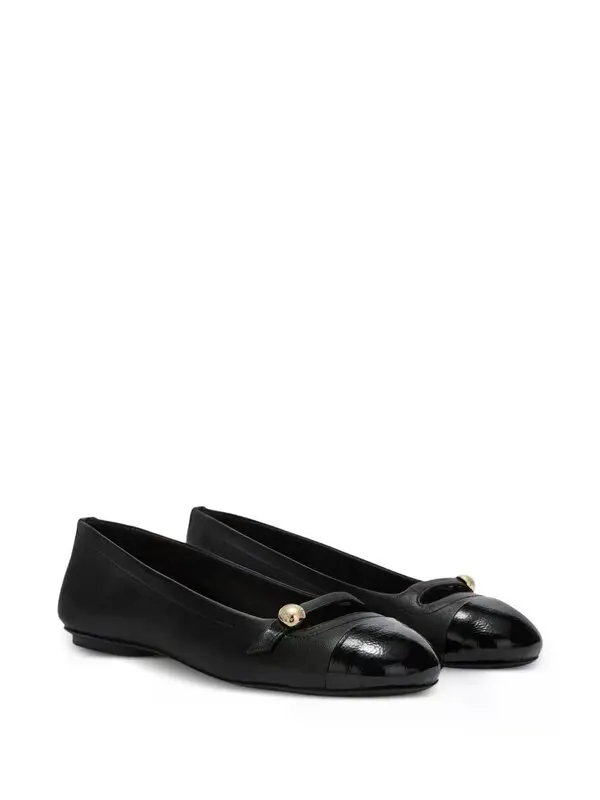 Furla Embellished Leather Ballet Flats