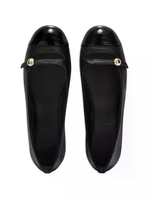 Furla Embellished Leather Ballet Flats