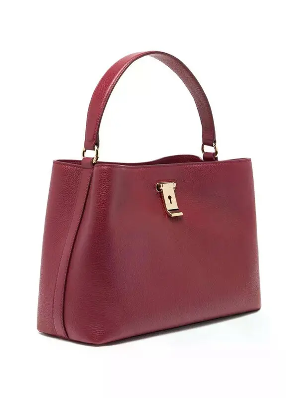 Bally Grained-leather Shoulder Bag With Lock
