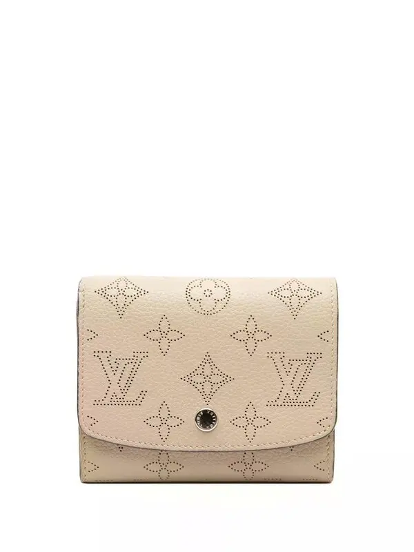 LOUIS VUITTON 2018 Monogram Mahina Iris Compact Wallet Coin Pouch - Brown