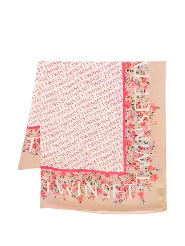 TWINSET Floral-print Scarf - Neutrals