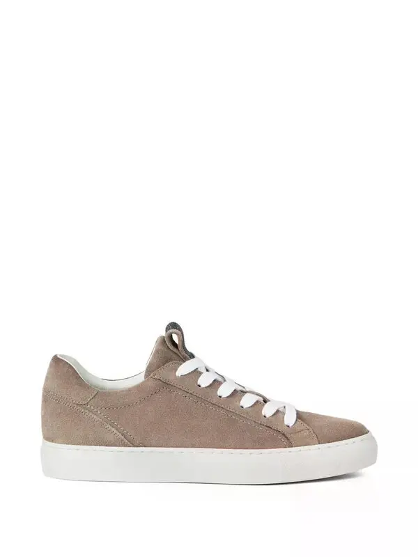 Brunello Cucinelli Suede Sneakers With Monili Detail
