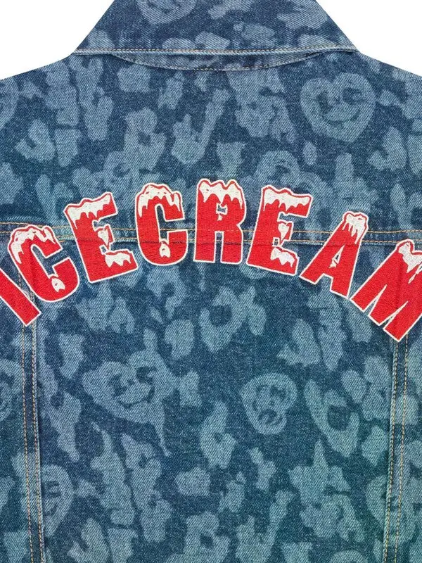 ICECREAM Logo-appliqué Denim Jacket