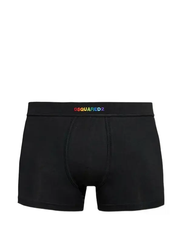 Dsquared2 Logo-embroidered Boxers - Black