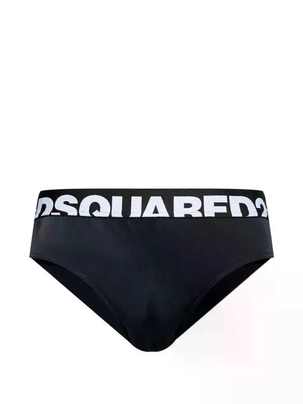 Dsquared2 Logo Waistband Swimming Trunks - Black