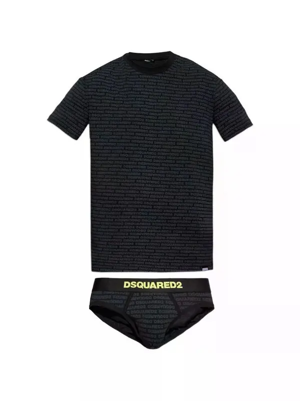 Dsquared2 Logo-print T-shirt And Briefs Set