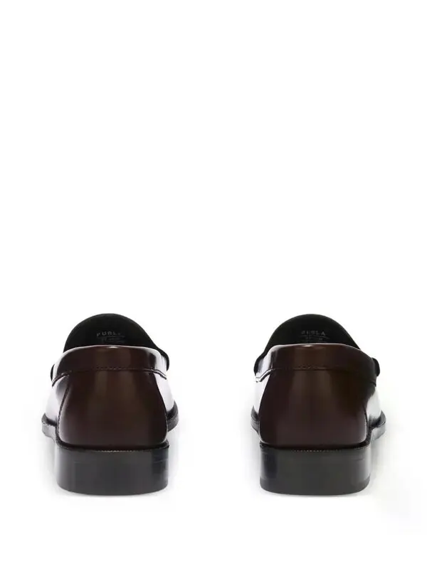 Furla Brushed Fringe Loafers - Brown