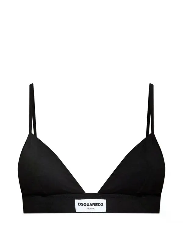 Dsquared2 Heritage Triangle Bralette - Black