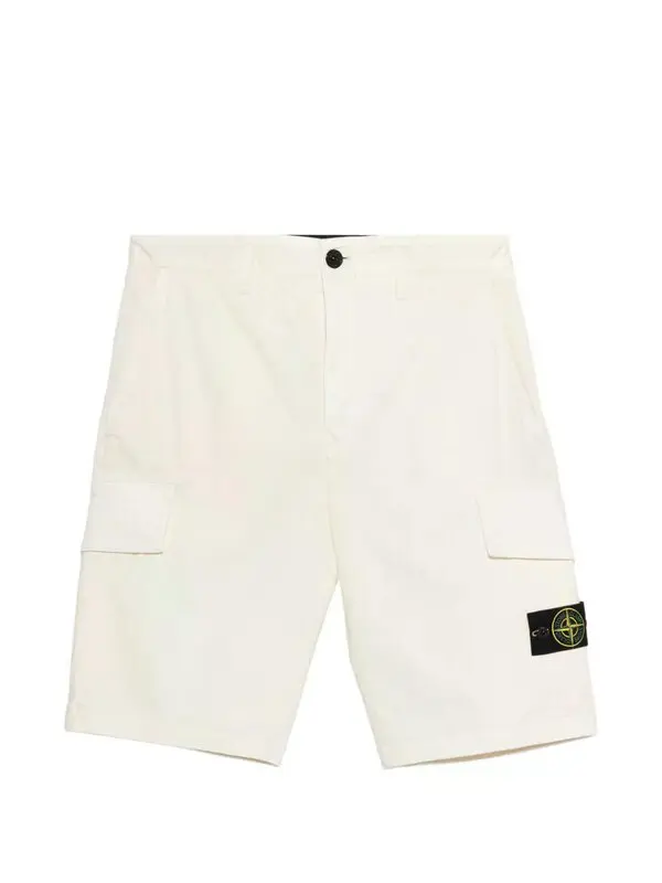 Stone Island Cotton Cargo Shorts - Neutrals