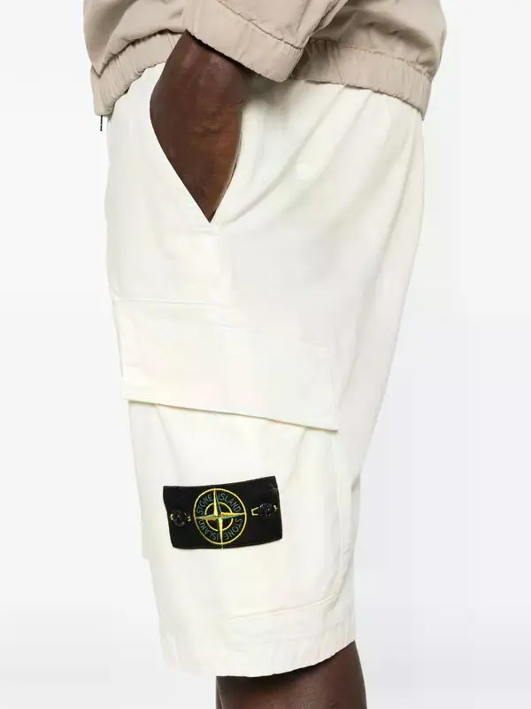 Stone Island Cotton Cargo Shorts - Neutrals
