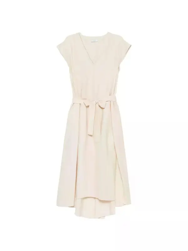 Peserico Belted-waist Midi Dress - Neutrals