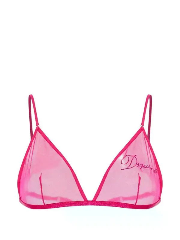Dsquared2 Logo Embroidery Bra - Pink
