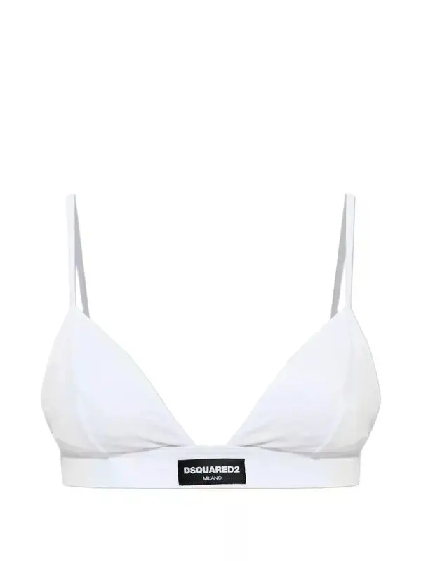 Dsquared2 Heritage Triangle Bralette - White