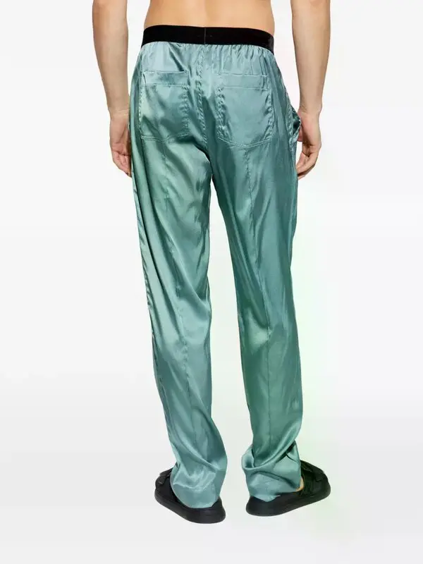 TOM FORD Logo-waistband Pajama Bottoms - Blue