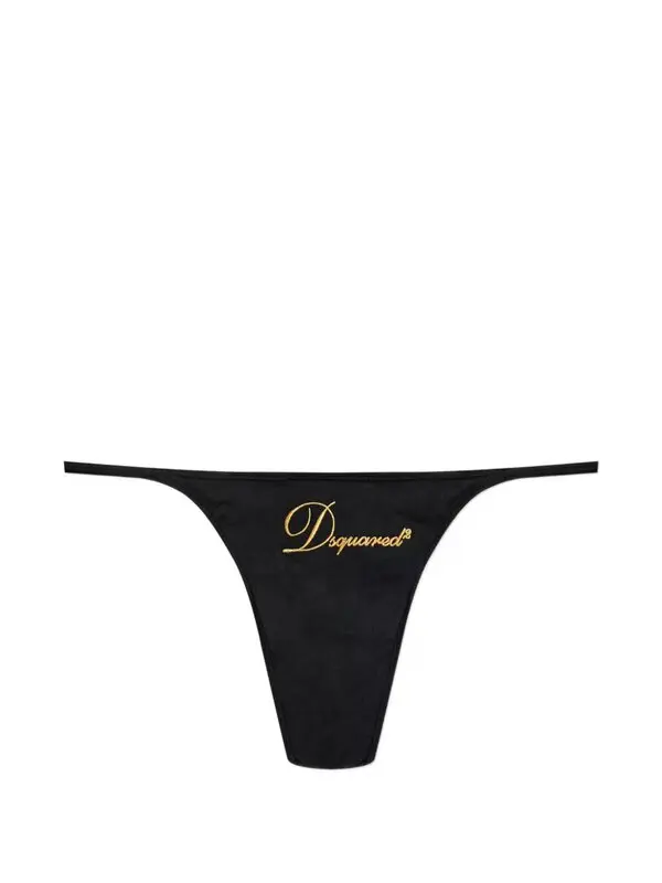 Dsquared2 Logo-detail Thong - Black