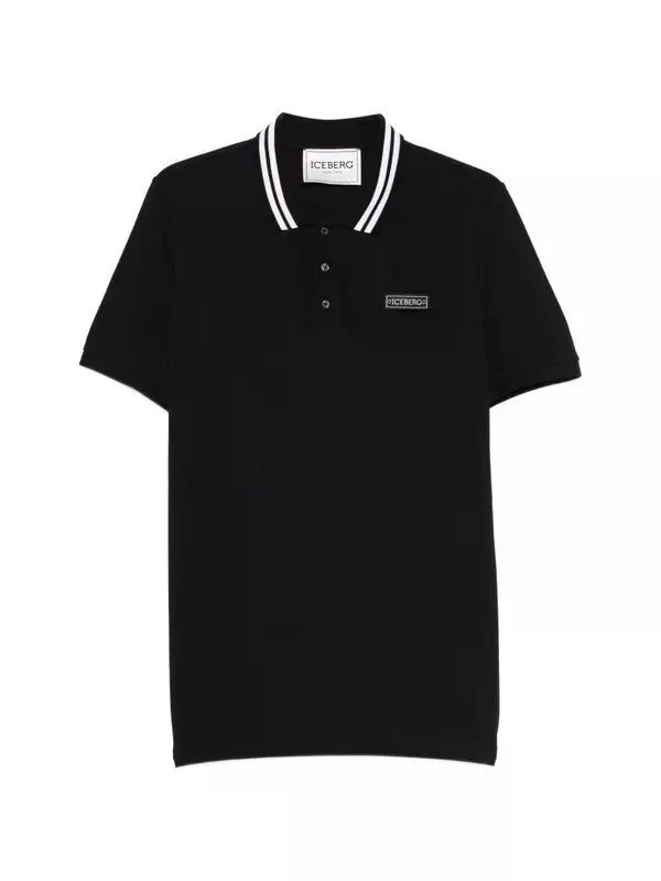 Iceberg Striped-collar Polo Shirt