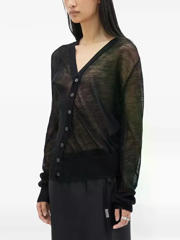 ANN DEMEULEMEESTER Crepe Wool Cardigan