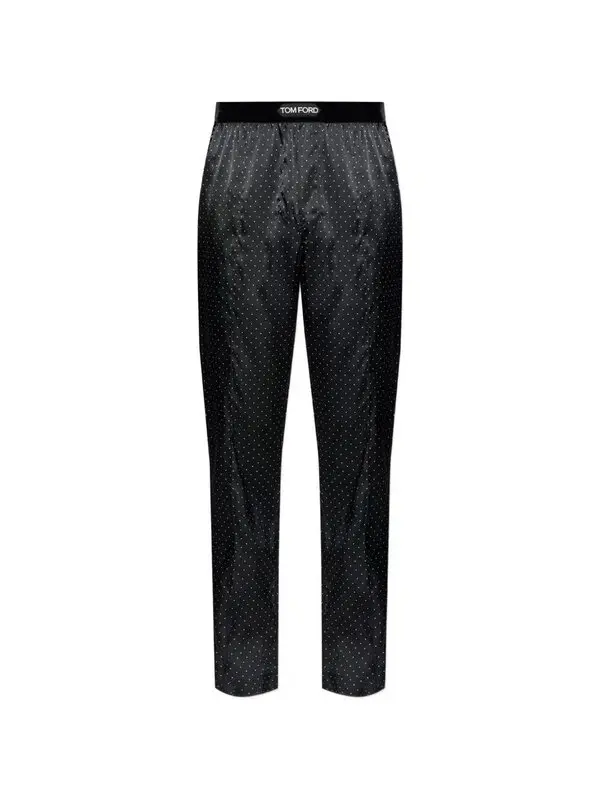 TOM FORD Polka-dot Pajama Bottoms - Black