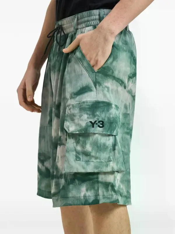 Y3 Tie-dye Cargo Shorts