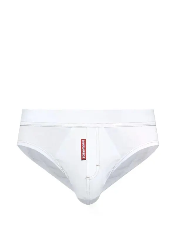 Dsquared2 Logo-detail Briefs - White