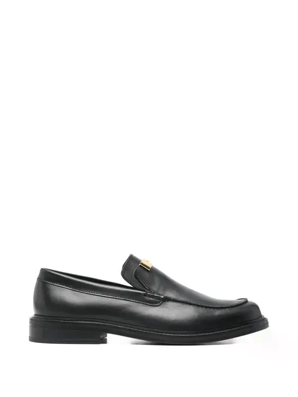 Moschino Logo Leather Loafers