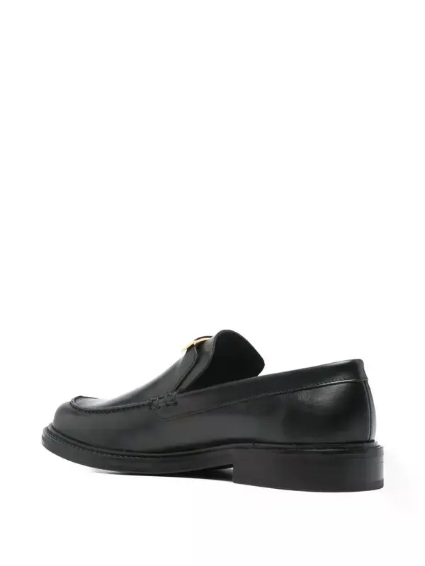 Moschino Logo Leather Loafers