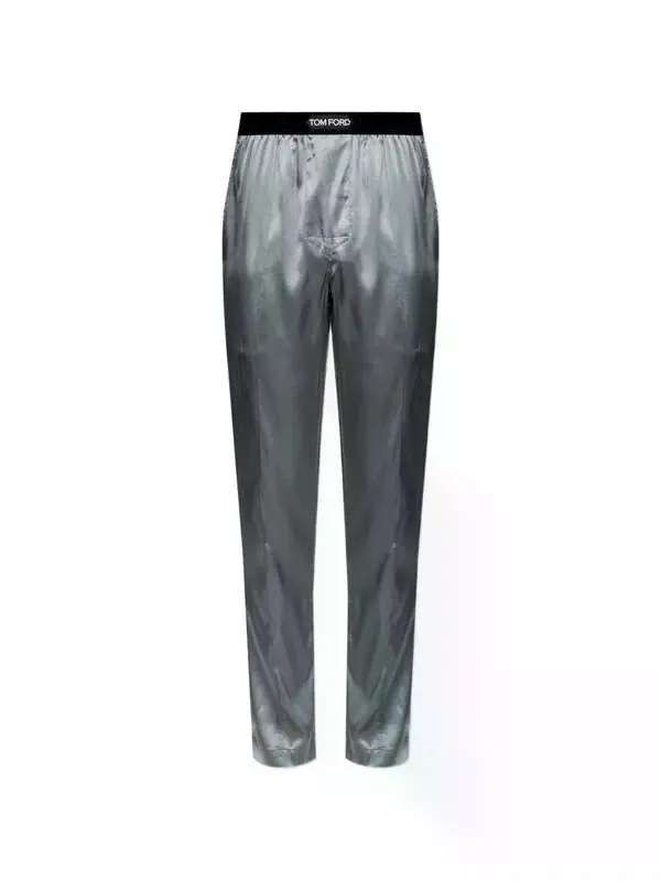 TOM FORD Logo-waistband Pajama Bottoms - Grey