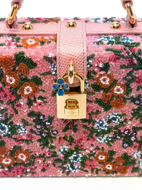 Dolce & Gabbana Floral Padlock Tote