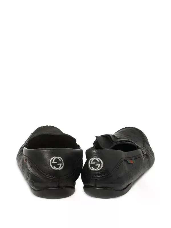 Gucci Guccissima Penny-slot Loafers - Black
