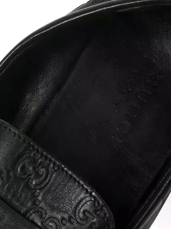 Gucci Guccissima Penny-slot Loafers - Black