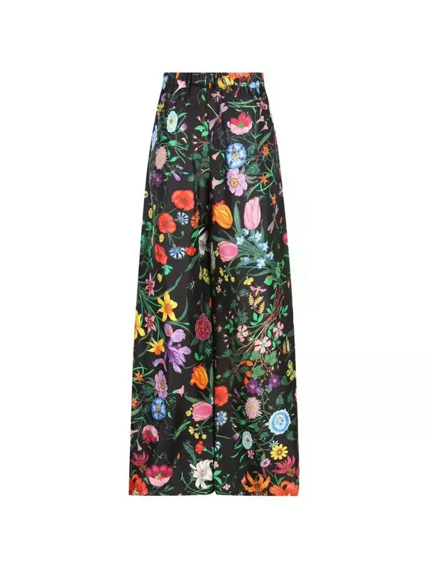Gucci Printed Silk Twill Trousers