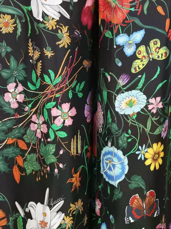 Gucci Printed Silk Twill Trousers