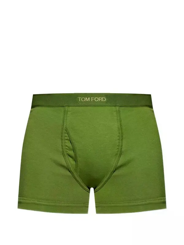 TOM FORD Logo-waistband Briefs - Green