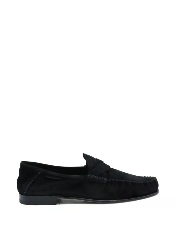 TOM FORD Braided-strap Suede Loafers