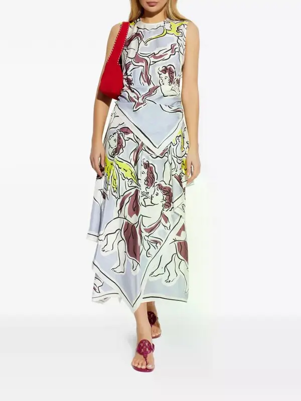 Tory Burch Draped Midi Dress