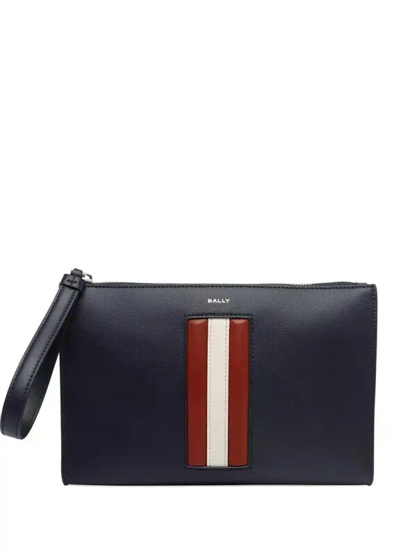 Bally Mythos Logo Stripe Clutch - Blue