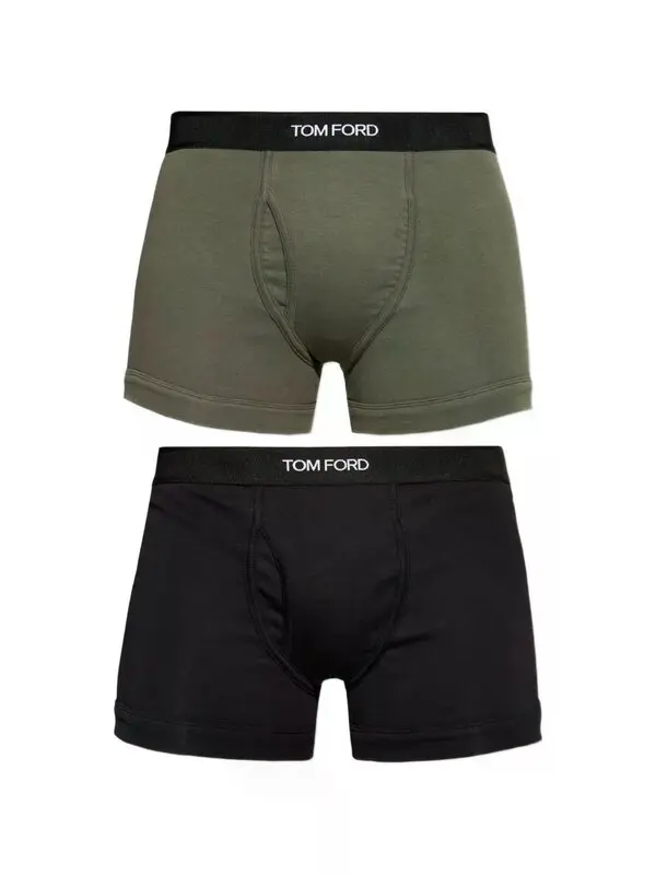 TOM FORD Logo-waistband Boxers - Green