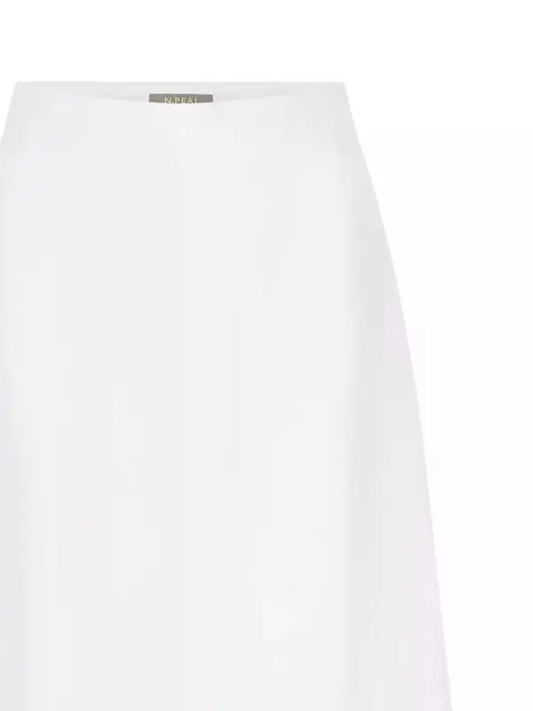 N.peal Linen Skirt With Ruffle Trim
