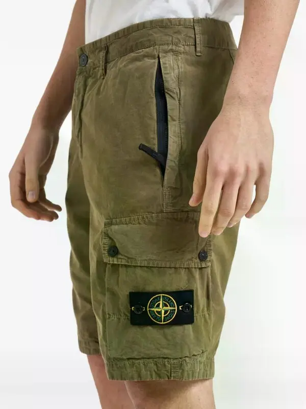 Stone Island Button-fastening Cargo Shorts