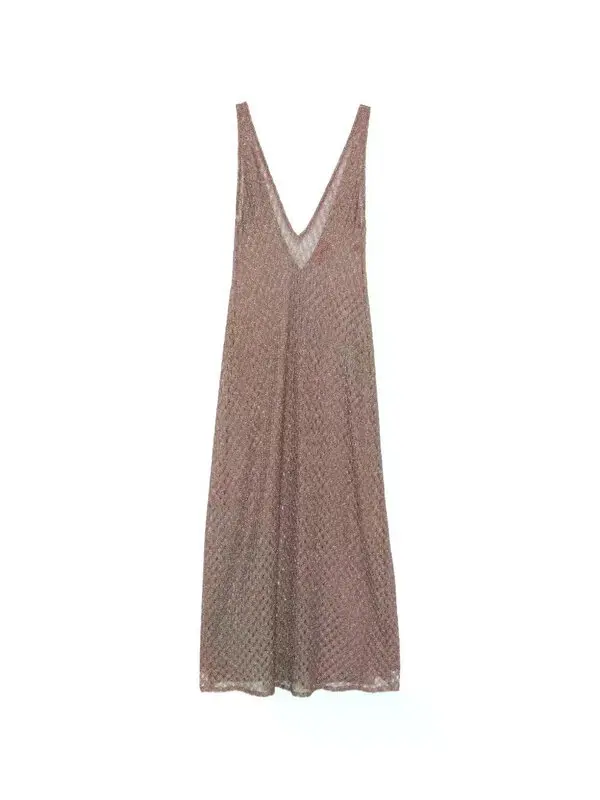 Missoni A-line V-neck Maxi Dress - Brown