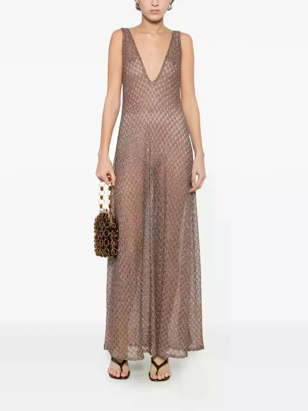 Missoni A-line V-neck Maxi Dress