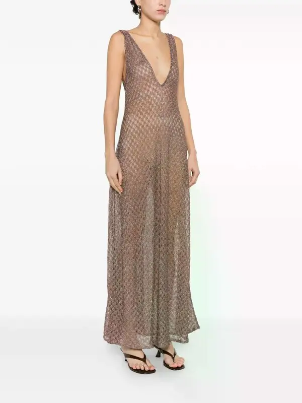 Missoni A-line V-neck Maxi Dress