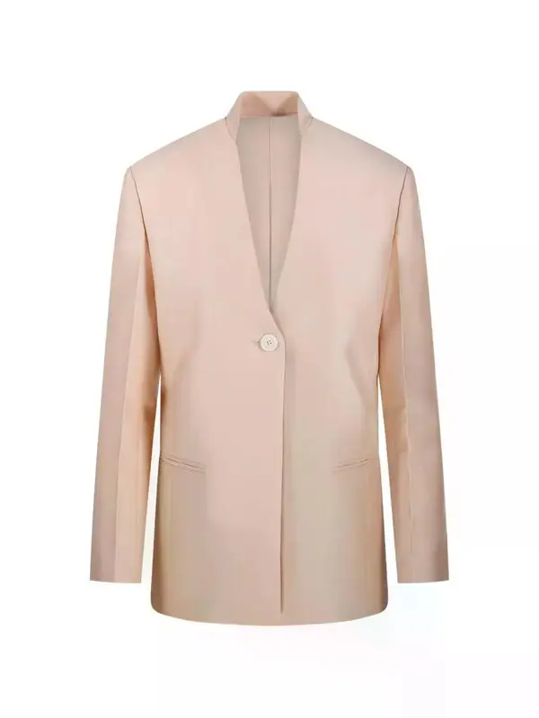 SANDBEIGE Button Single-breasted Blazer