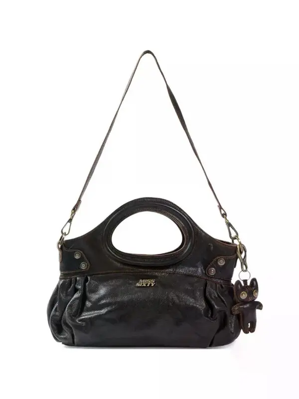 Miss Sixty Distressed Leather Tote Bag - Black