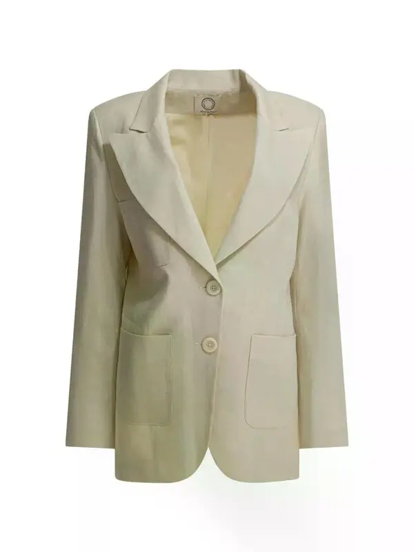 INES DE LA FRESSANGE PARIS Thadée Linen Single-breasted Blazer