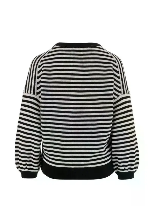 Bruno Manetti Striped Crew-neck Sweater - Black