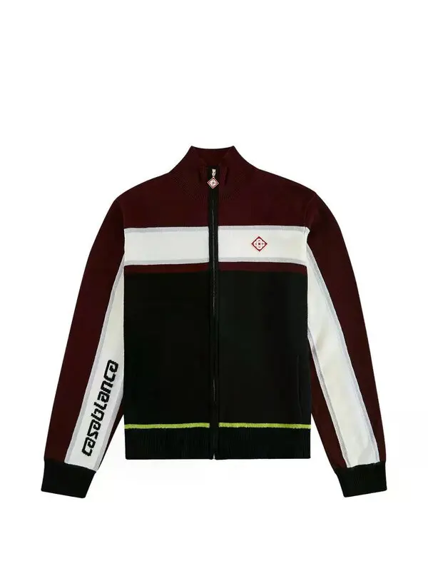 Casablanca Colour-block Knitted Track Jacket - Red