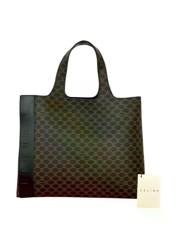 Celine 2001 Macadam Coated Canvas Tote Bag