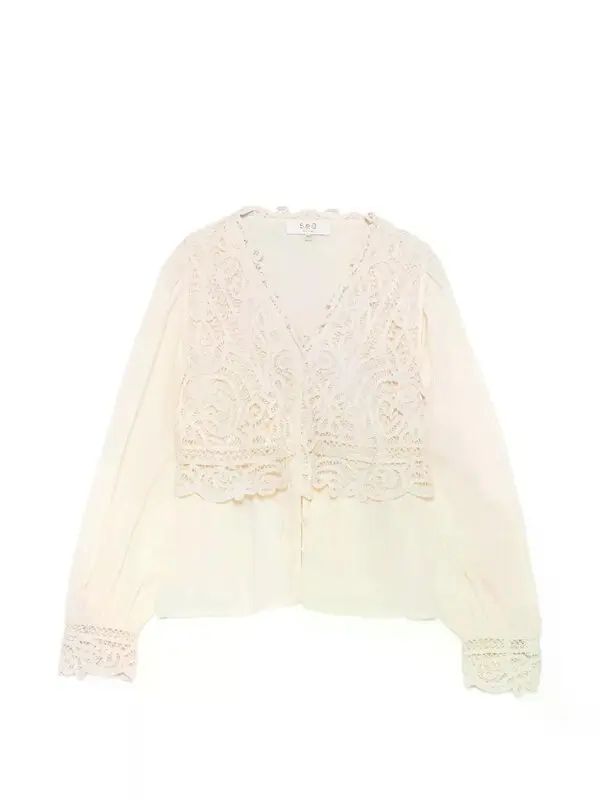 Sea Adelina Battenberg Lace Blouse