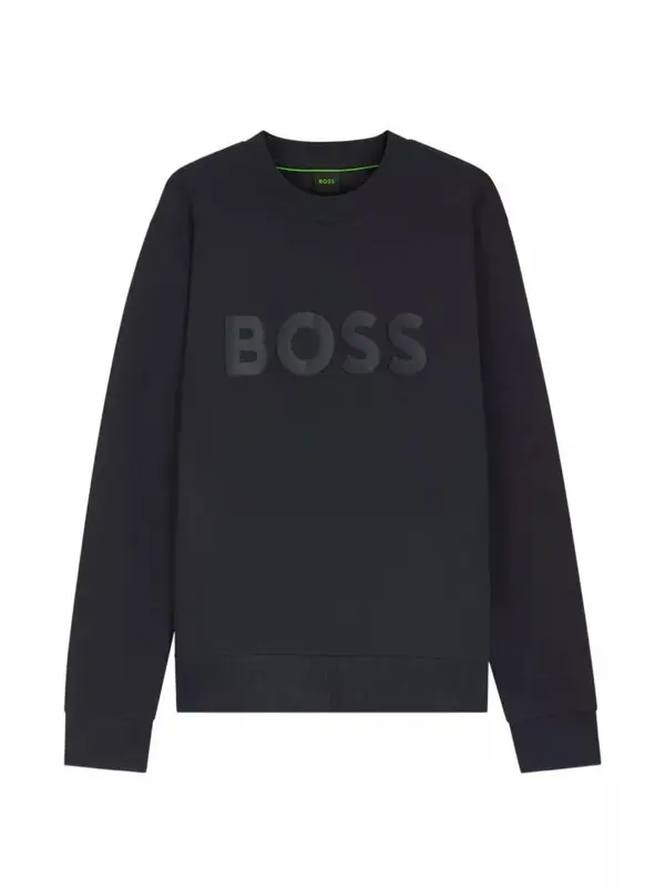 BOSS Logo-print Crewneck Sweatshirt - Blue
